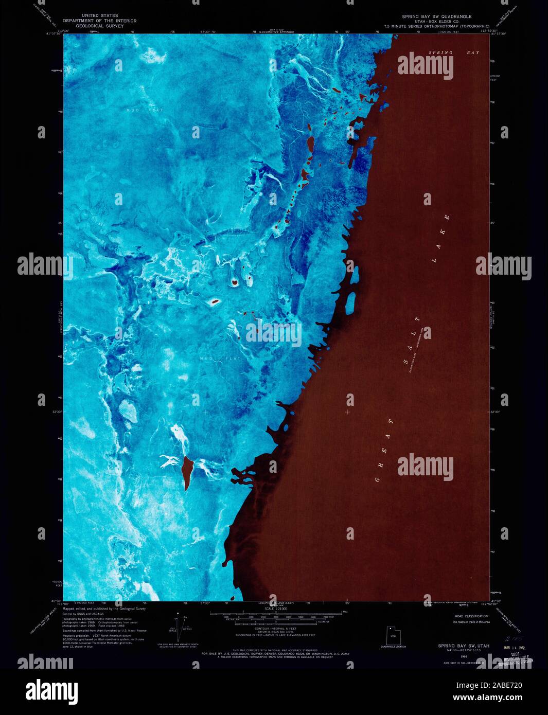 UT Spring Bay SW 252014 1969 24000 Inverted Restoration Stock Photo - Alamy