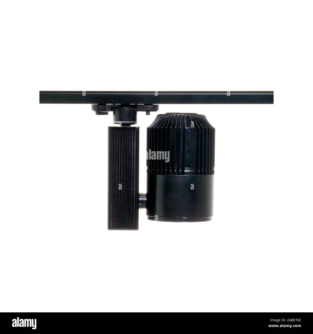 Black spot ceiling led light interior lamp isolated on a white ...