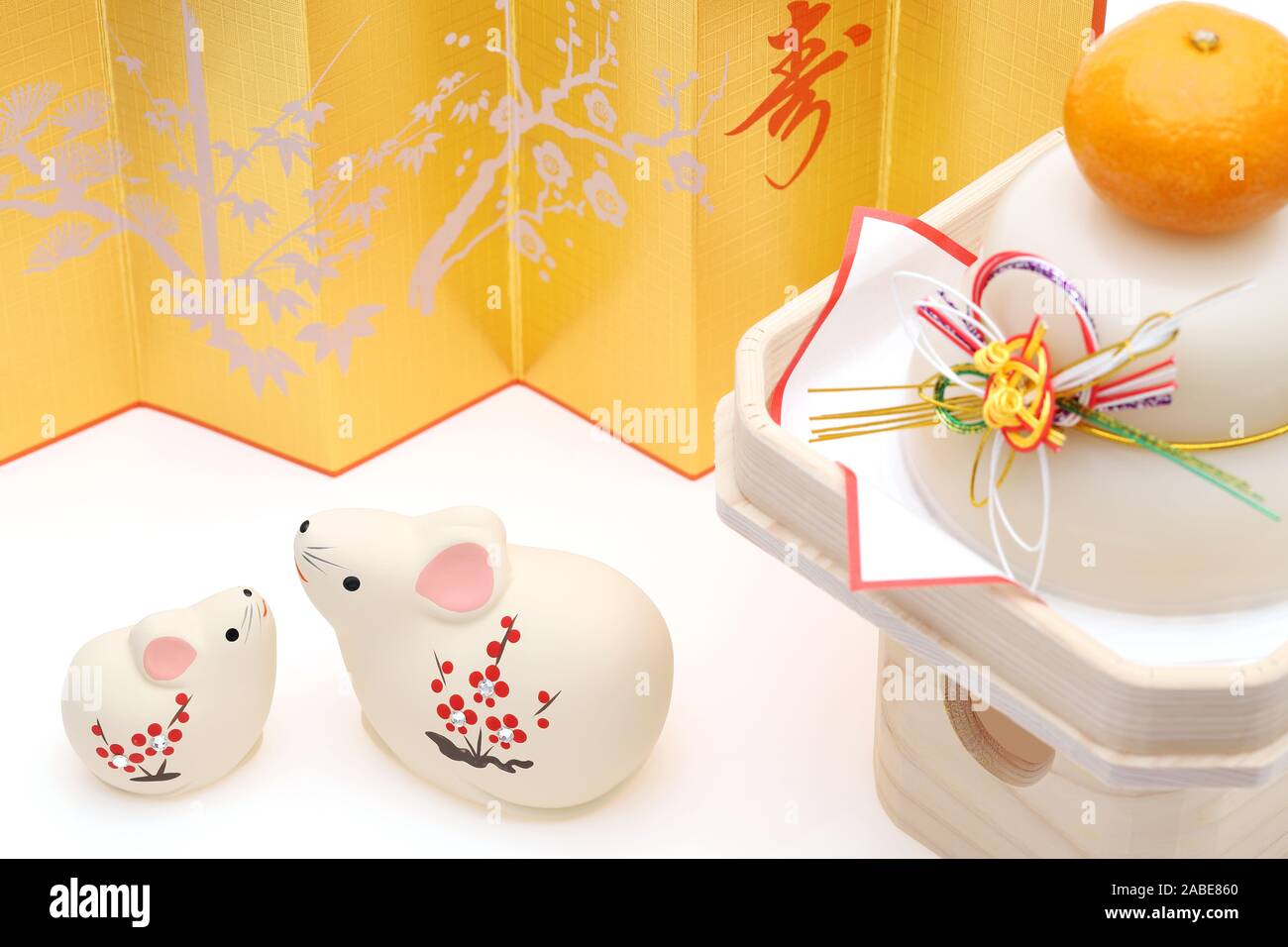Dolls of Nezumi Mouse. Japanese new year card. Japanese new year Mouse ...