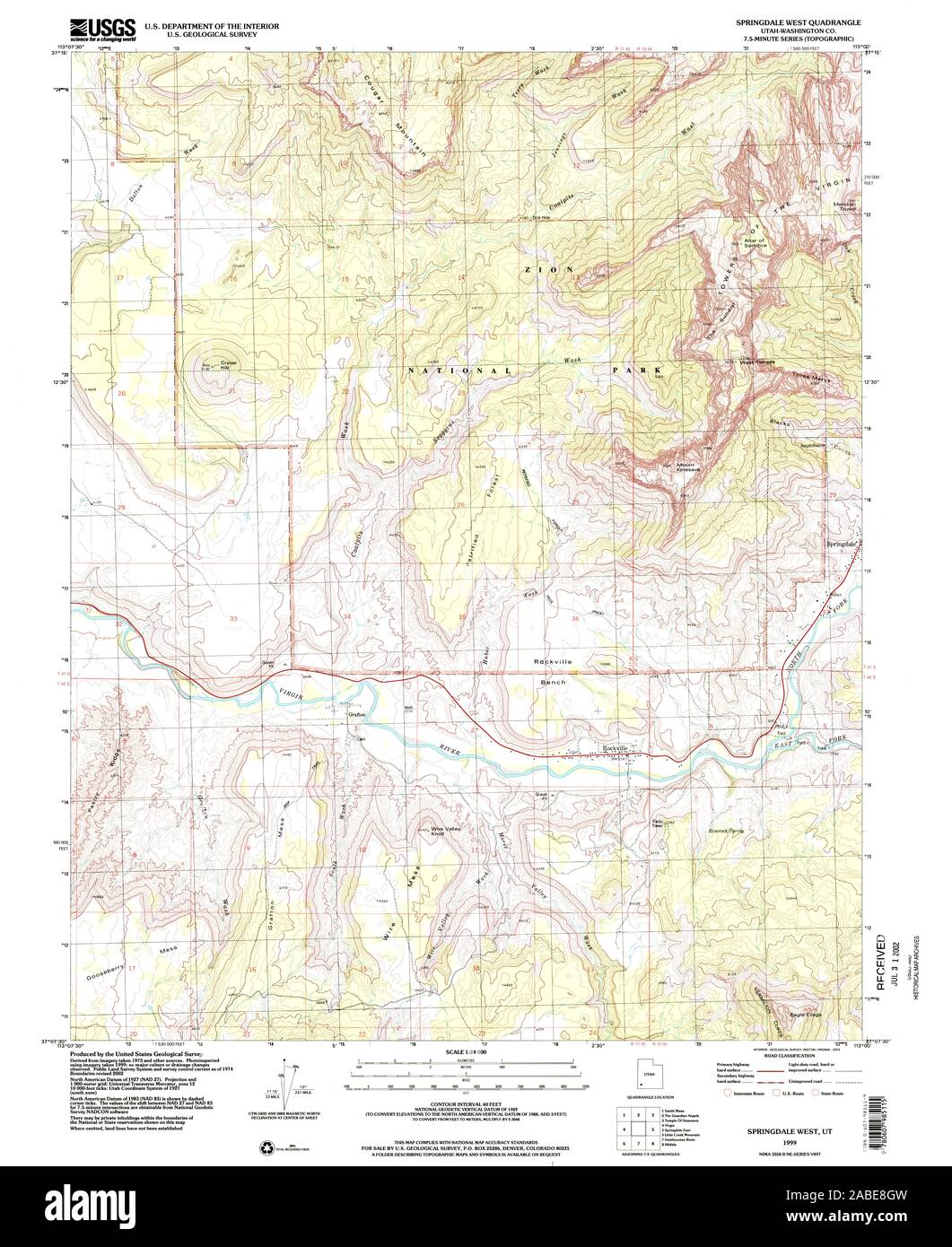 Springdale map Cut Out Stock Images & Pictures - Alamy