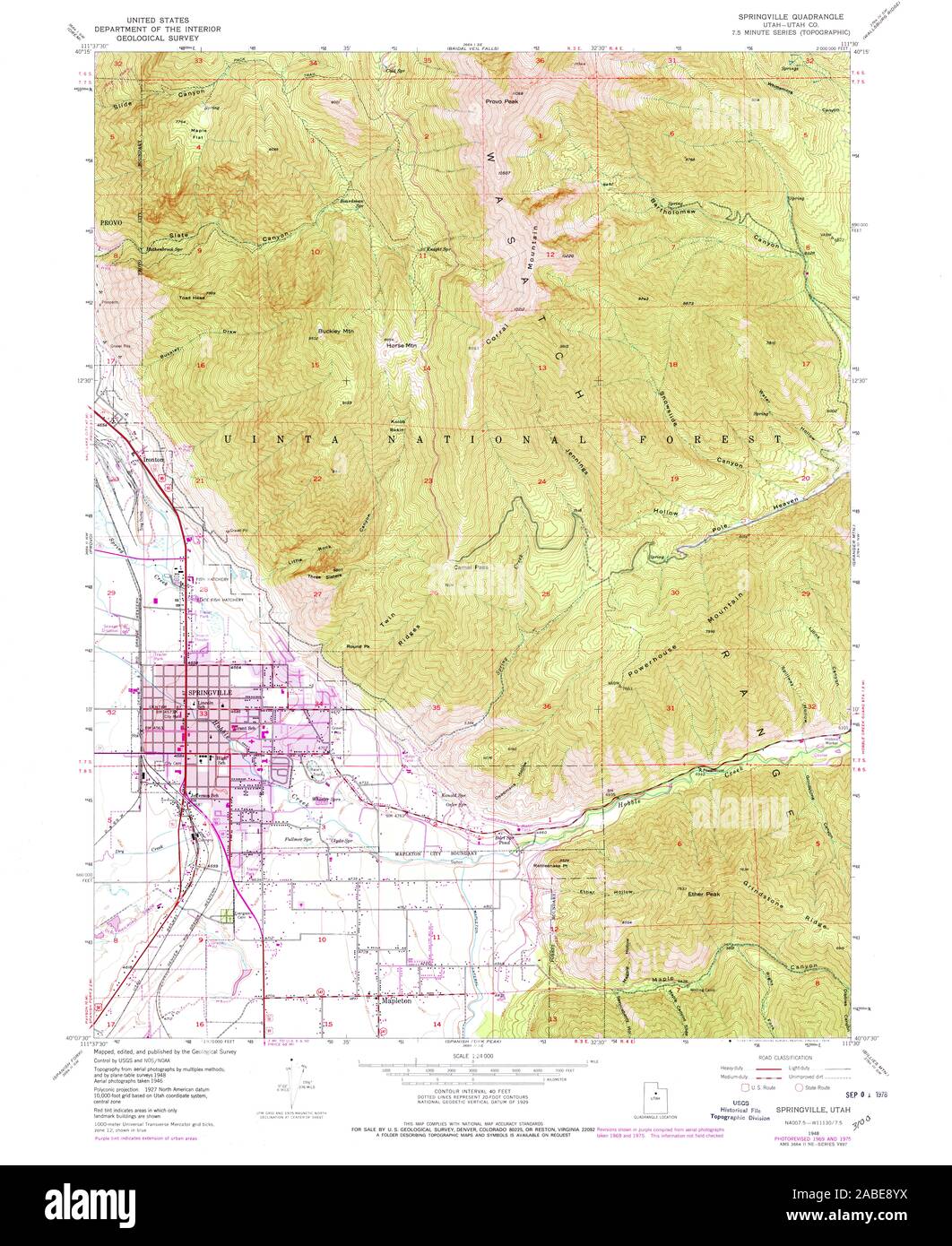 Springville map Cut Out Stock Images & Pictures - Alamy