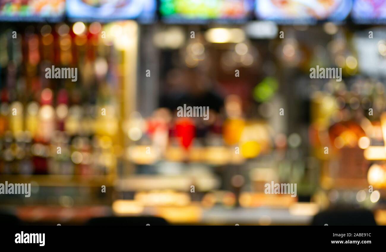 Restaurant kitchen background. Blurred restaurant and bar kitchen Stock ...