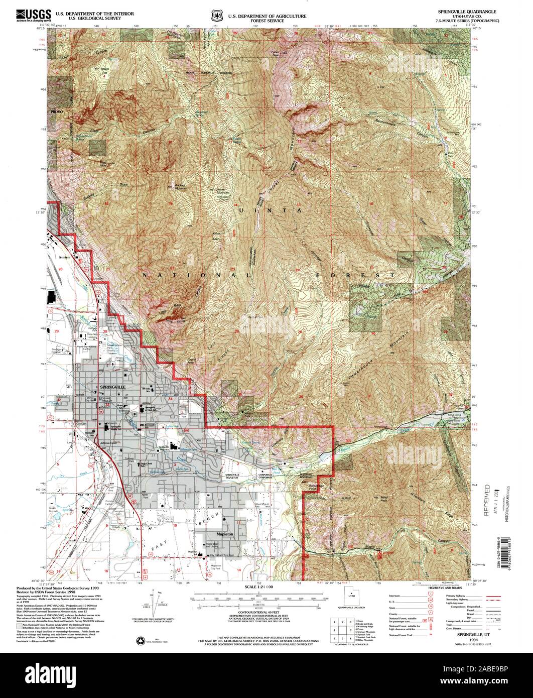 Springville map Cut Out Stock Images & Pictures - Alamy
