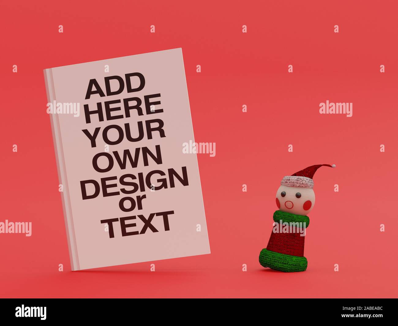 Christmas elf surprised by the reading of a book - copy space concept ...