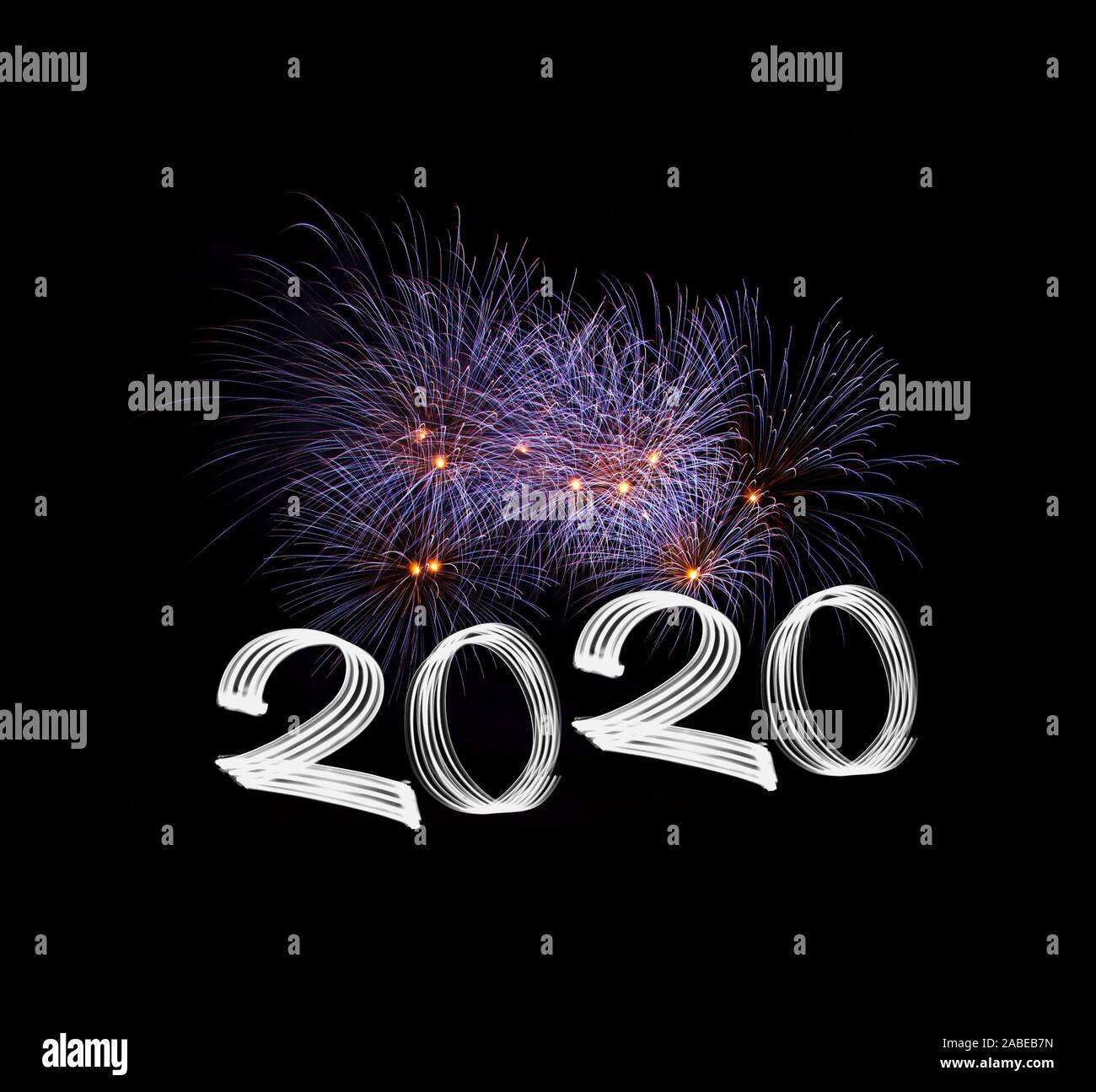 2020 red fireworks in hi-res stock photography and images - Alamy