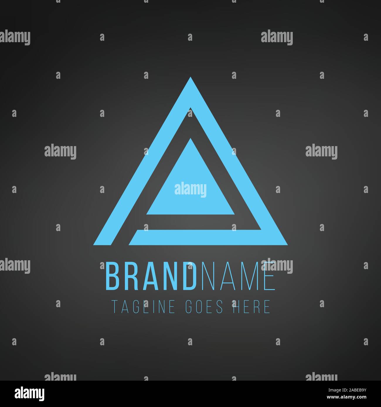 Triangle tech business logo design template. Stock Vector illustration ...