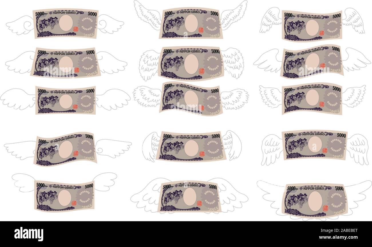 This is a illustration of Feathered Back side of Deformed Japanese 5000 ...