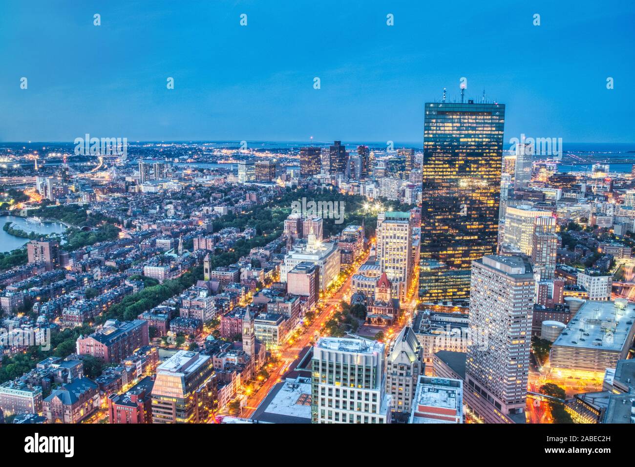 An aerial view of downtown boston hi-res stock photography and images ...