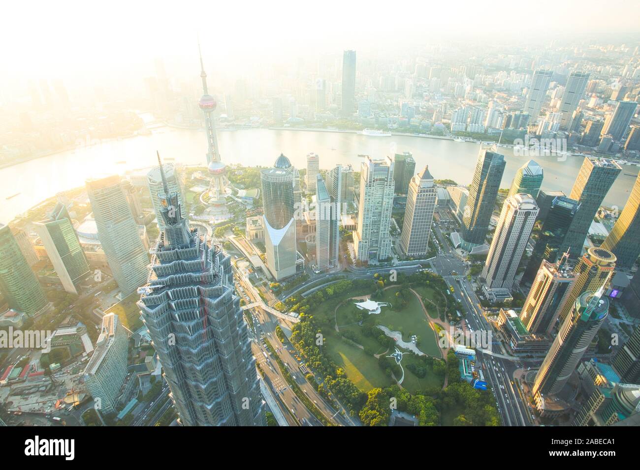 Shanghai aerial view hi-res stock photography and images - Alamy