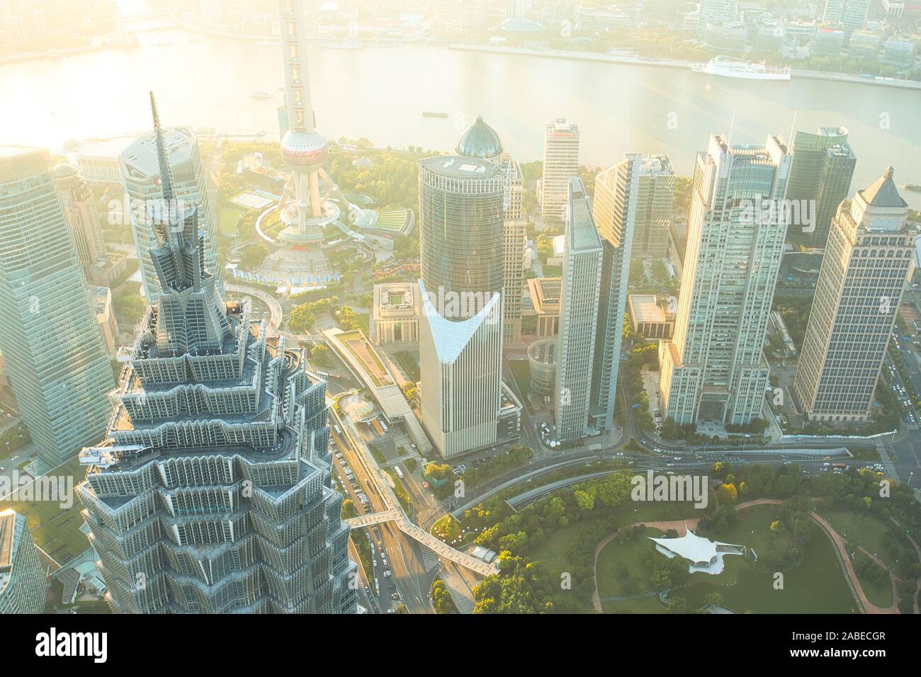 Shanghai aerial view hi-res stock photography and images - Alamy