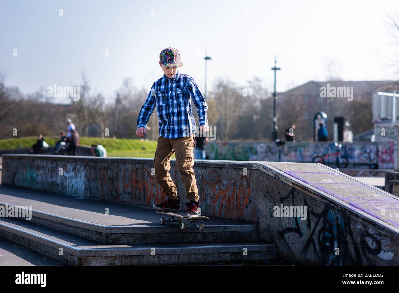 Skateboard ollie steps hi-res stock photography and images - Alamy