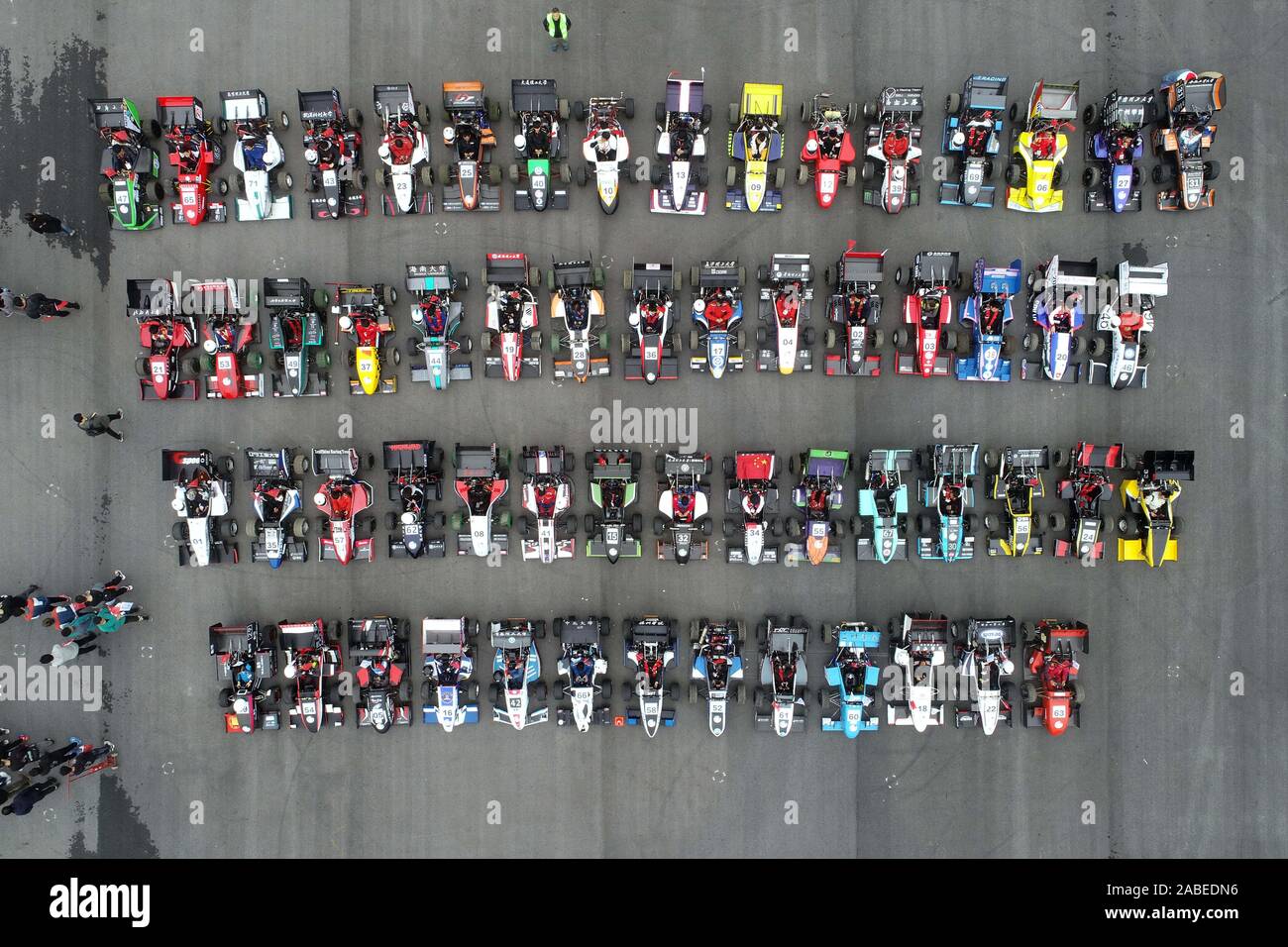 Participated students and their self-produced formulas prepare for the ...