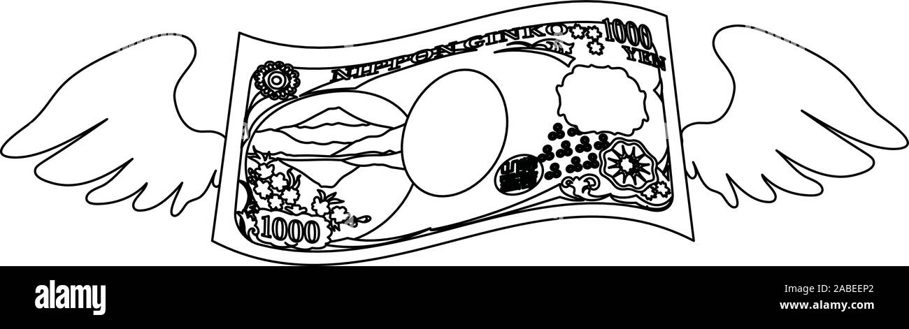 This is a illustration of Feathered Back side of Deformed Japanese 1000 ...