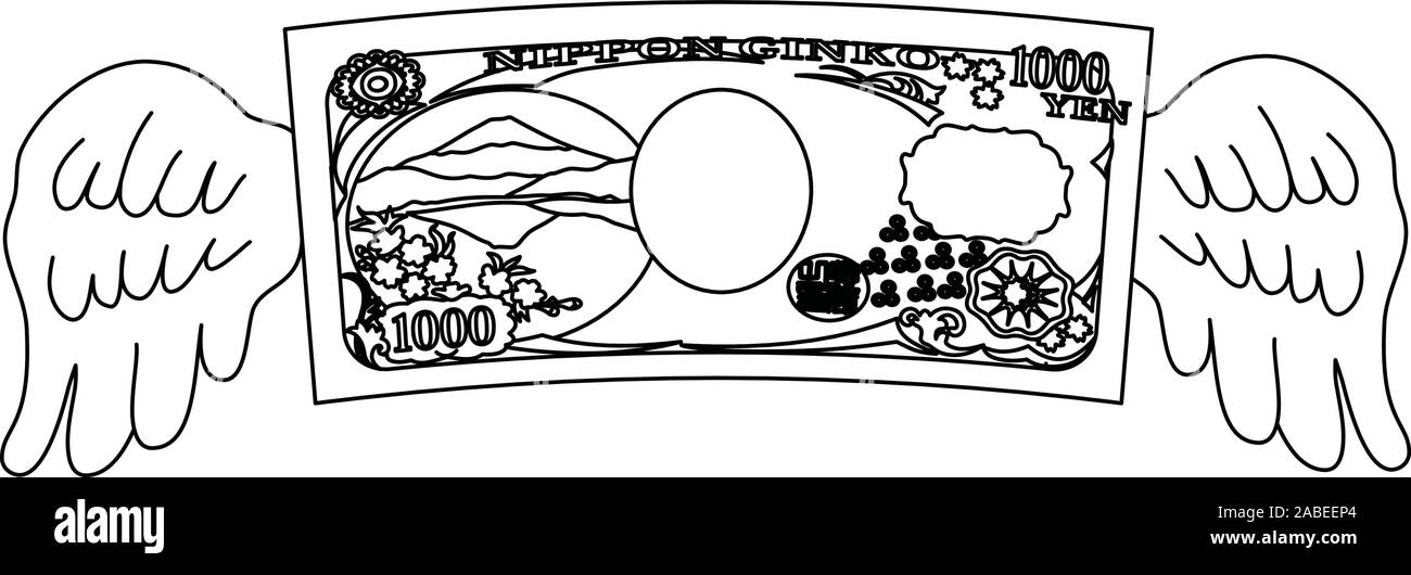 This is a illustration of Feathered Back side of Deformed Japanese 1000 ...