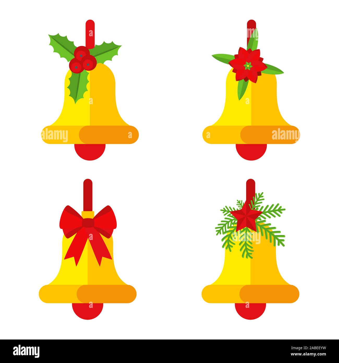 Holly leaf bell clipart Cut Out Stock Images & Pictures - Alamy
