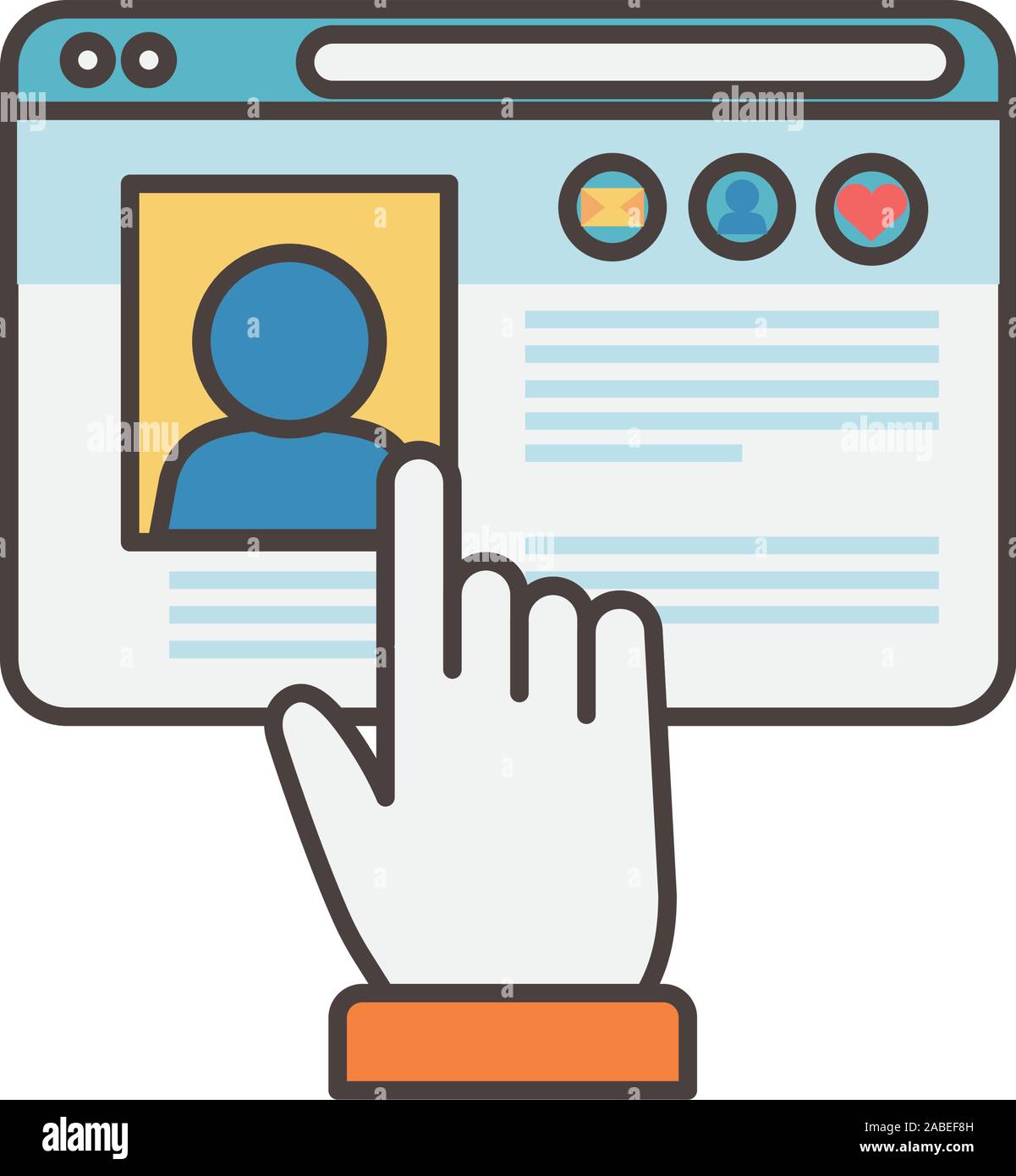 click website social media icon vector illustration Stock Vector Image ...