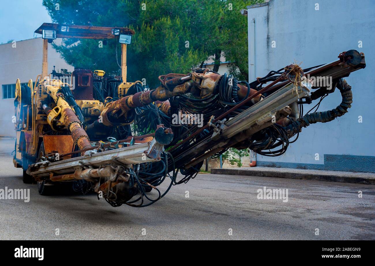 old machine for concrete underground works injections for the ...