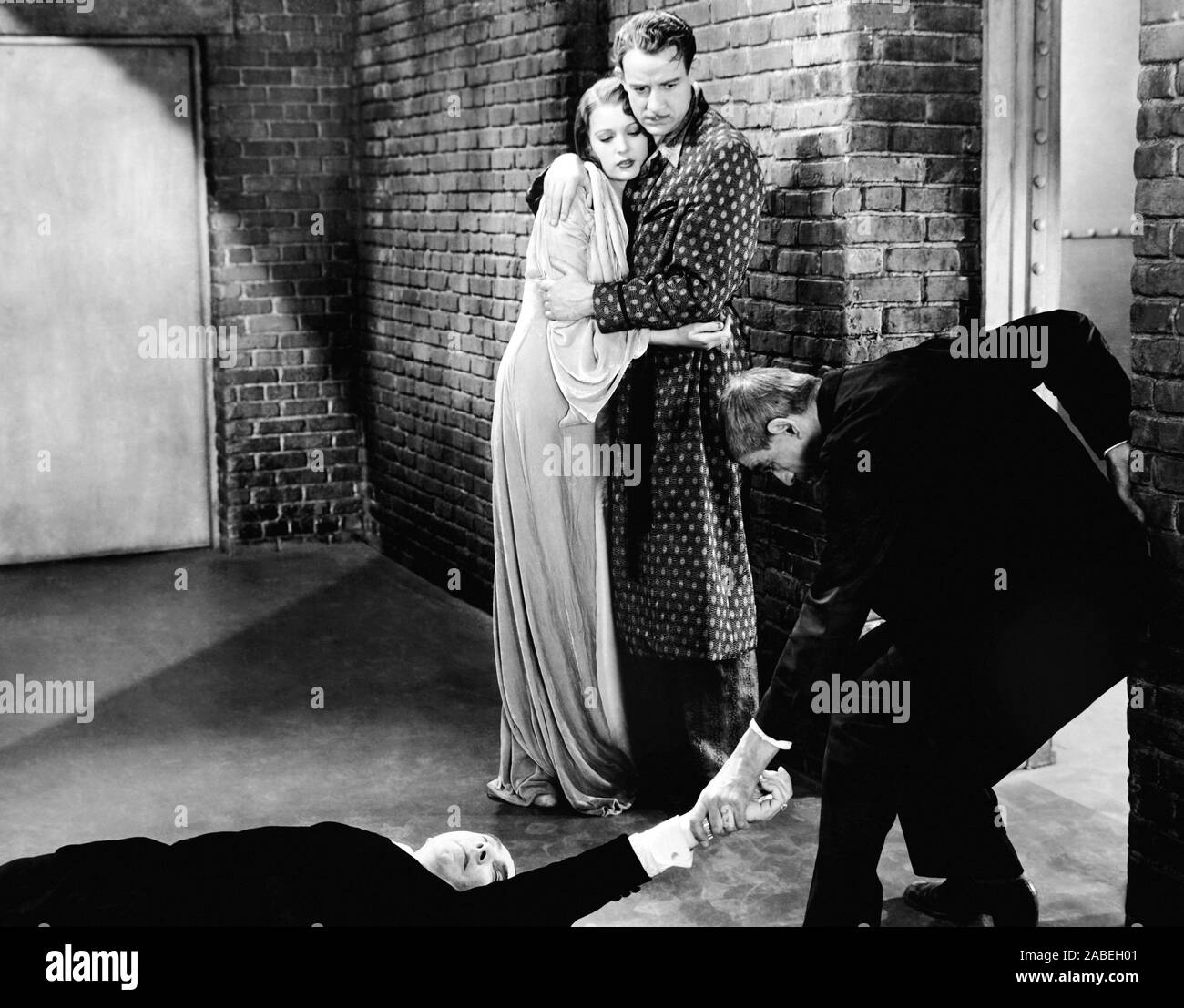 THE RAVEN, from left, Irene Ware, Lester Matthews, Boris Karloff ...