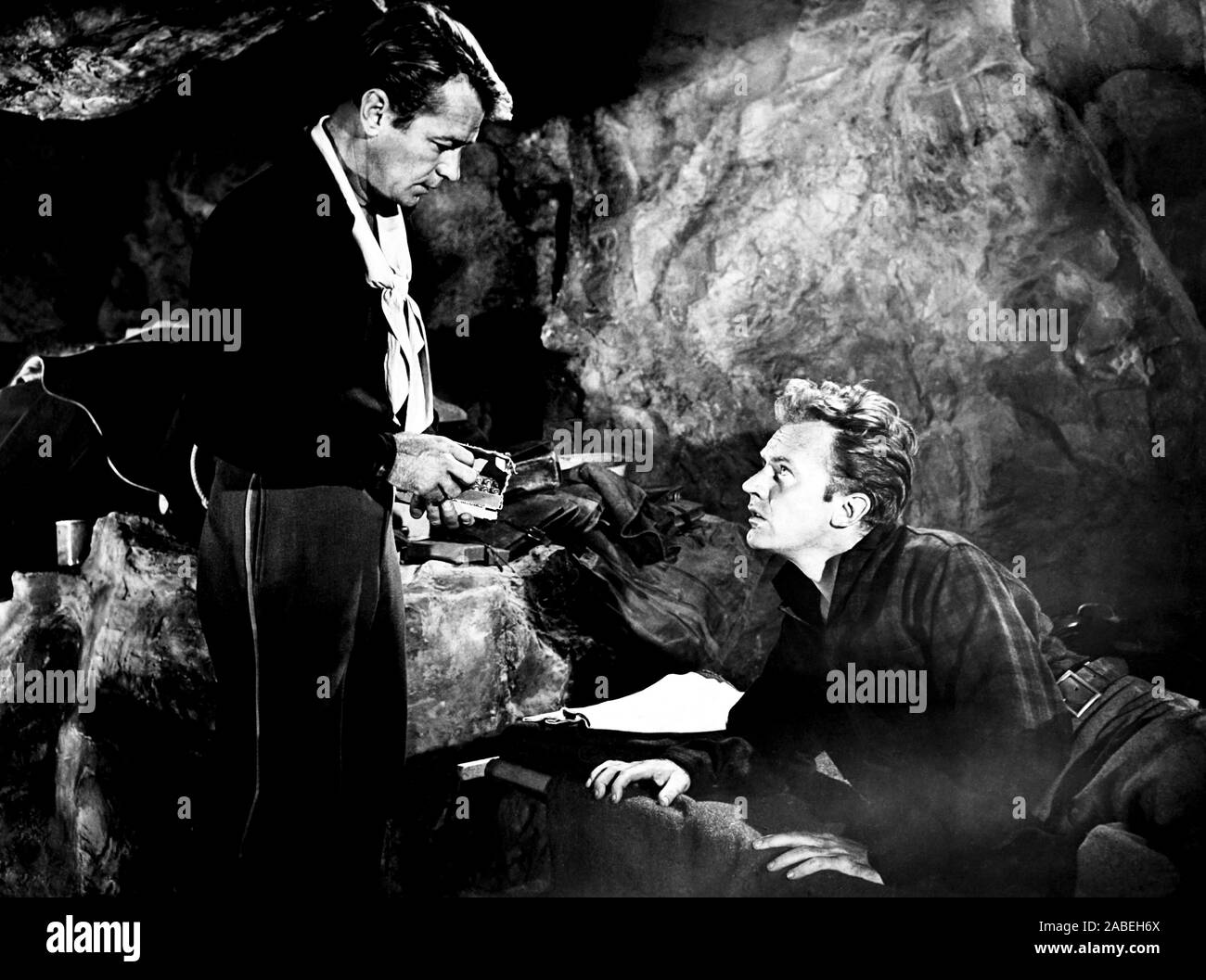 RED MOUNTAIN, from left, Alan Ladd, Arthur Kennedy, 1951 Stock Photo ...