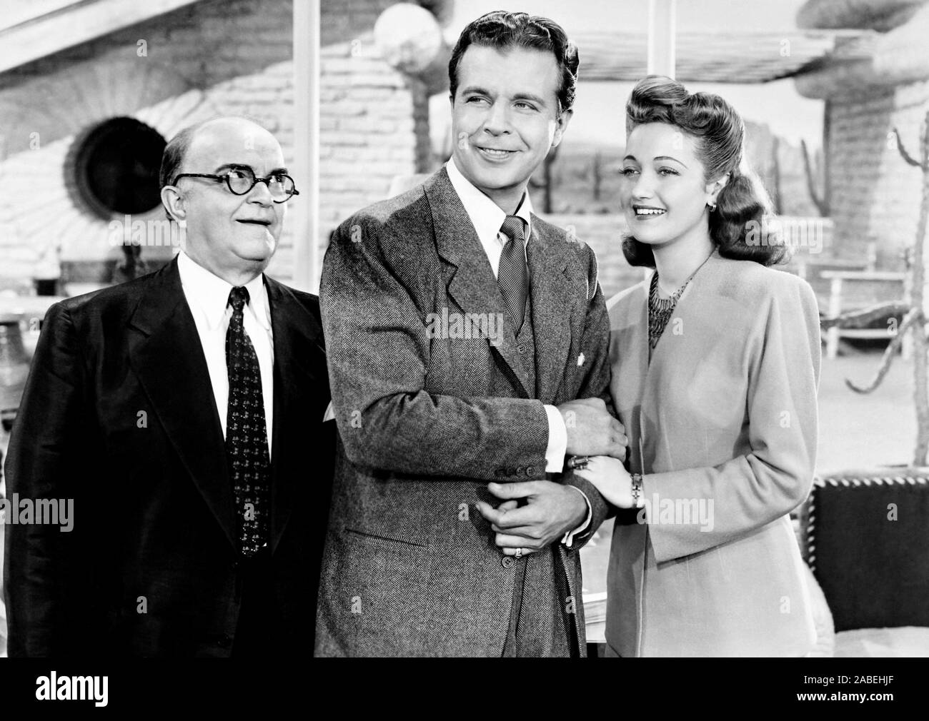 RIDING HIGH, from left, Victor Moore, Dick Powell, Dorothy Lamour, 1943 ...