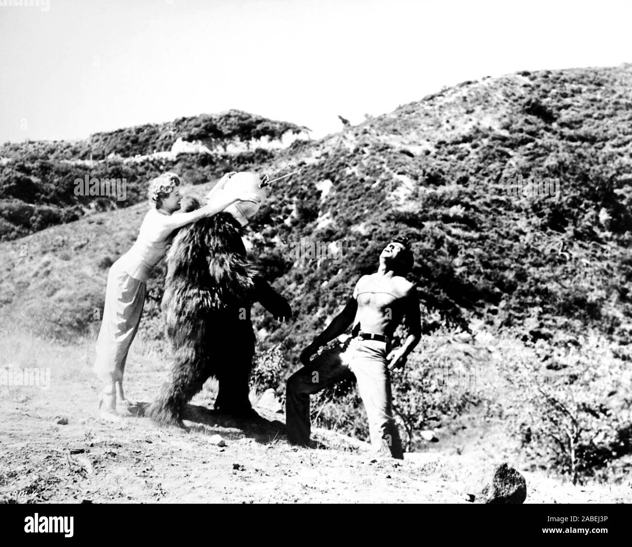 ROBOT MONSTER, from left, Claudia Barrett, George Barrows, George Nader ...