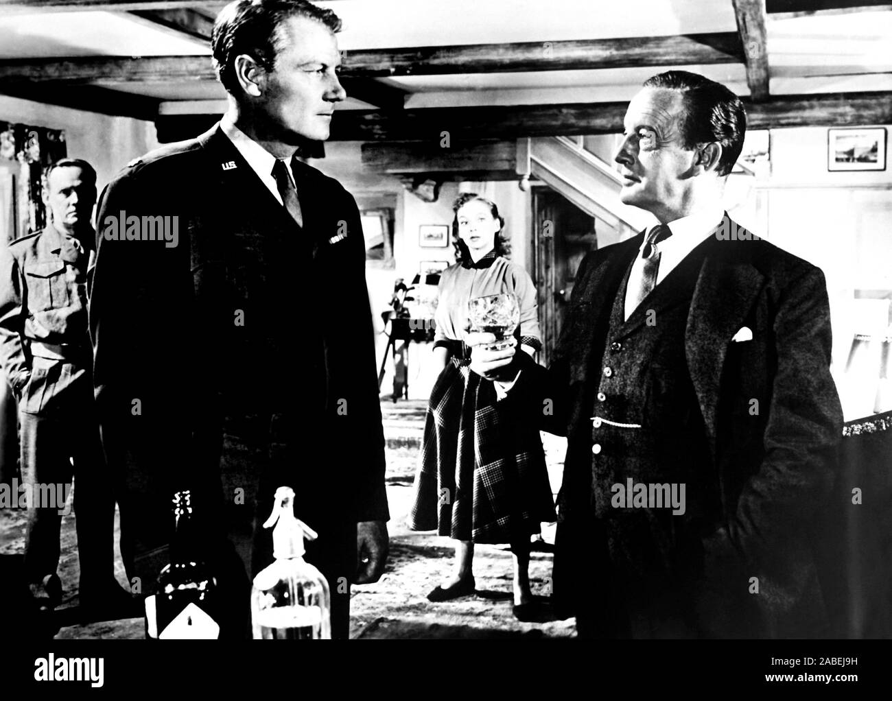 ROUGH SHOOT, (aka SHOOT FIRST), from second left, Joel McCrea, Evelyn ...