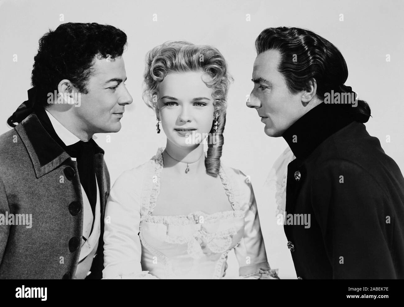 THE SCARLET COAT, from left: Cornel Wilde, Anne Francis, Michael ...