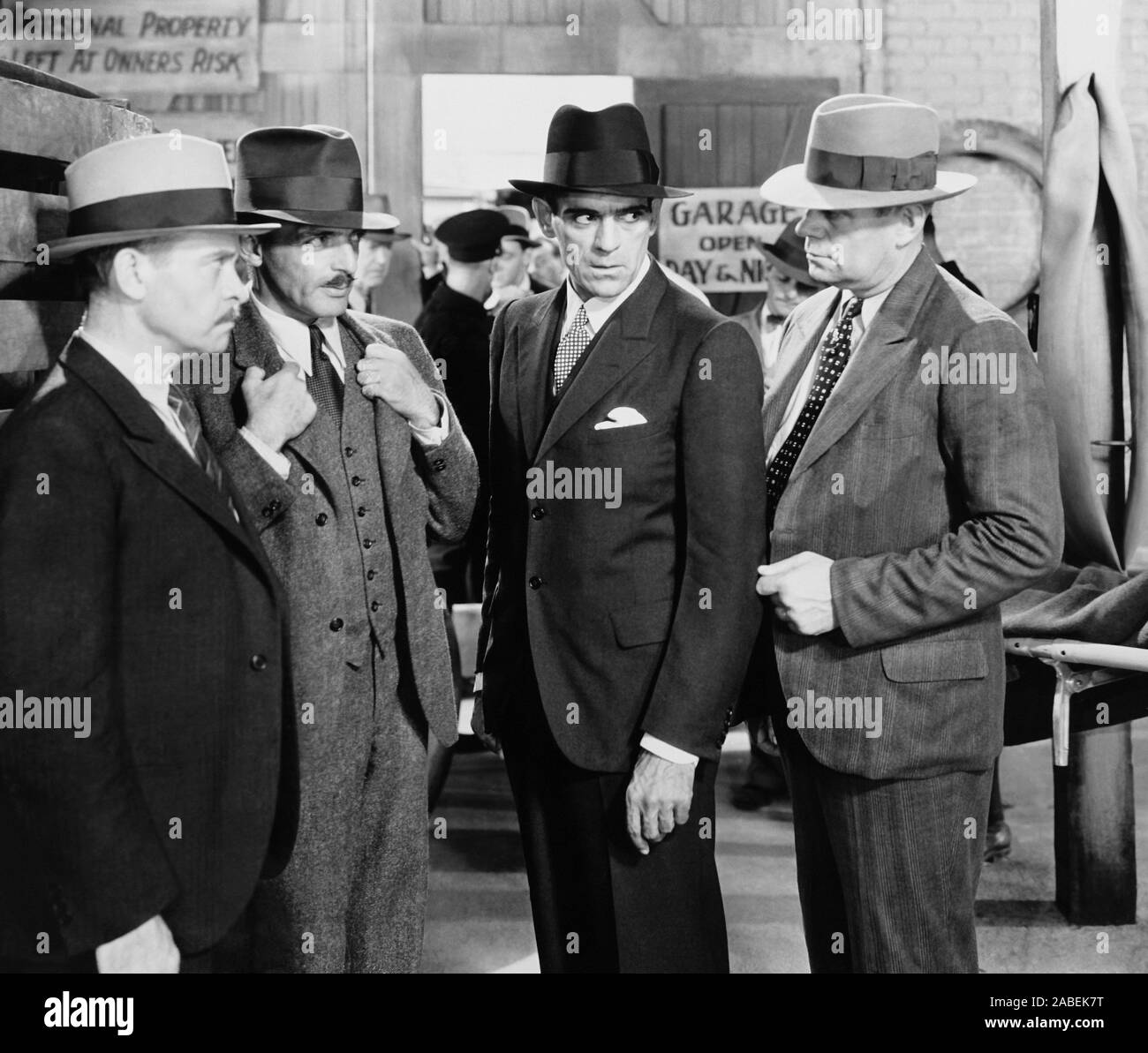 SCARFACE, from second left, C. Henry Gordon, Boris Karloff, Edwin Maxwell, 1932 Stock Photo - Alamy