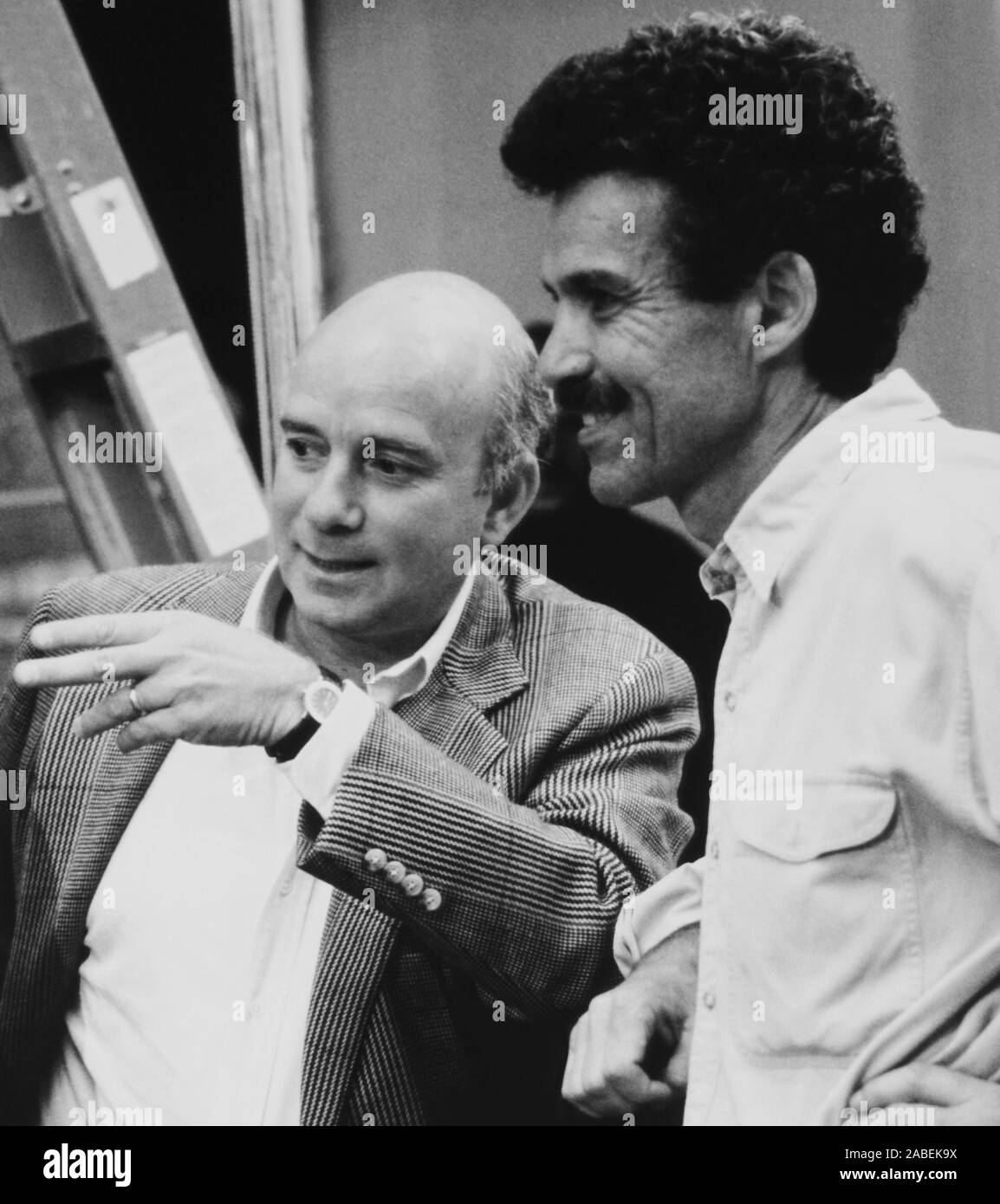 SCHOOL TIES, from left: producer Stanley Jaffe, director Robert Mandel ...