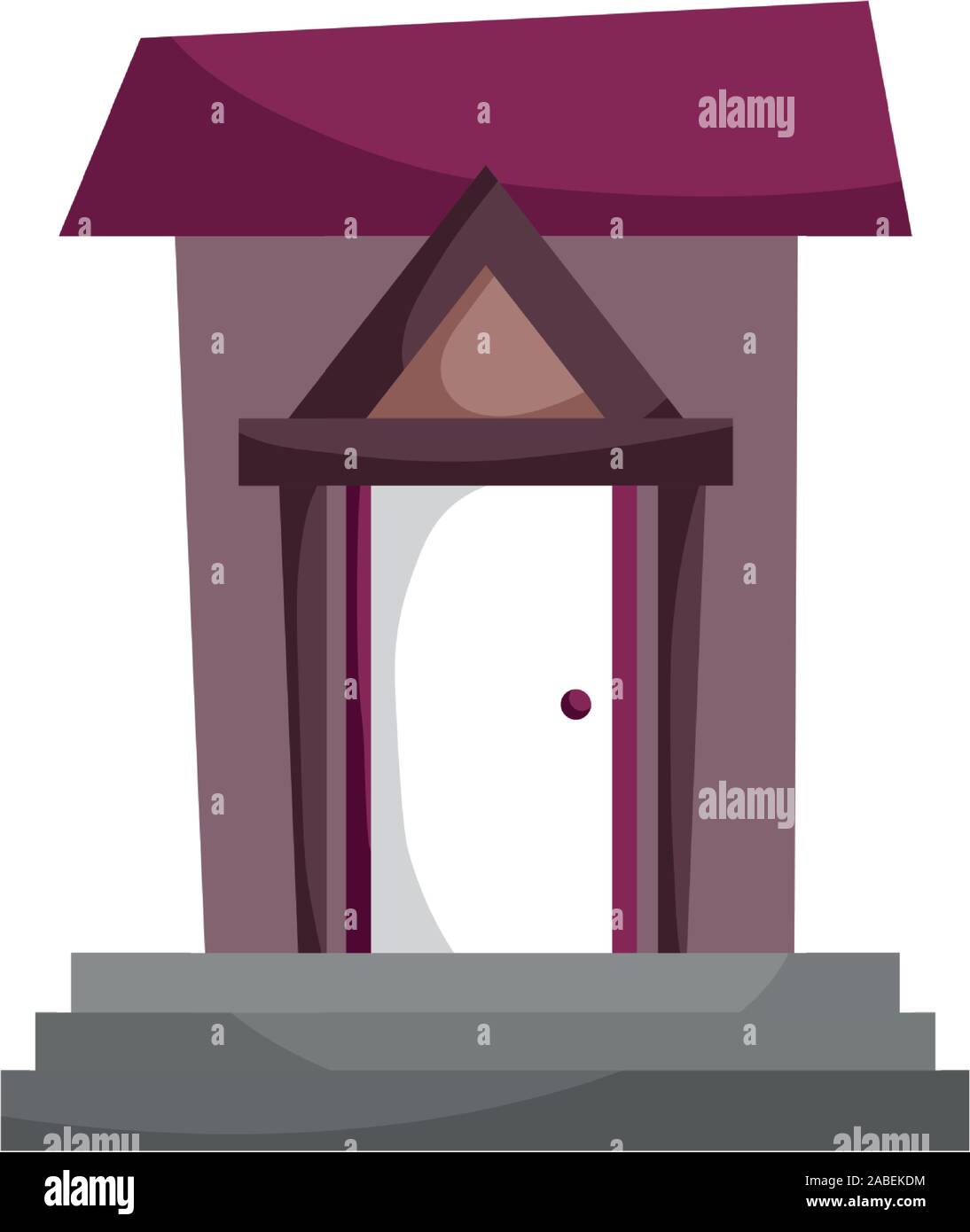 house facade architecture cartoon shadow icon vector illustration Stock ...