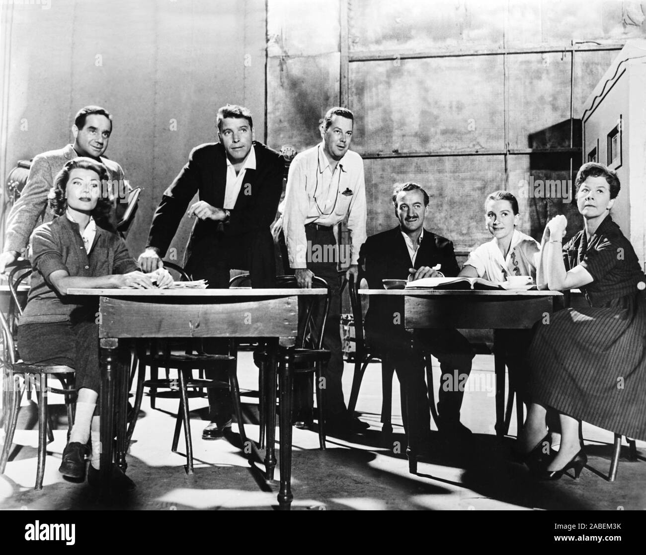 SEPARATE TABLES, from left: Rita Hayworth, producer Harold Hecht, Burt ...