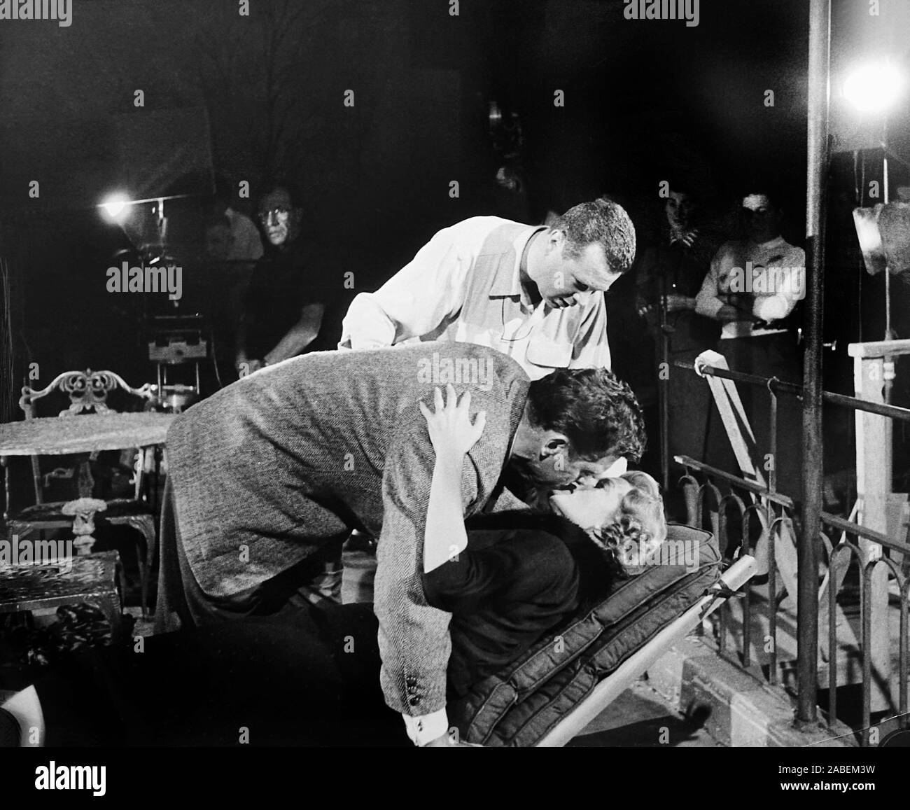 SEPARATE TABLES, from left: director Delbert Mann (rear), Burt ...