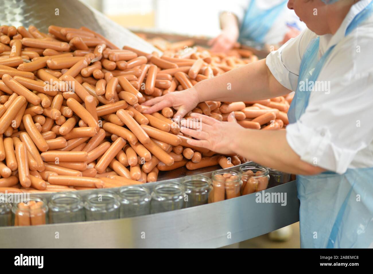 food industry workplace - butchery factory for the production of ...