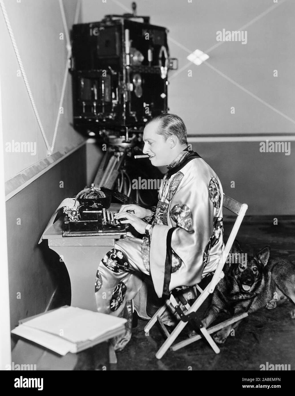 SHOOT THE WORKS, Ben Bernie at work on set, 1934 Stock Photo - Alamy