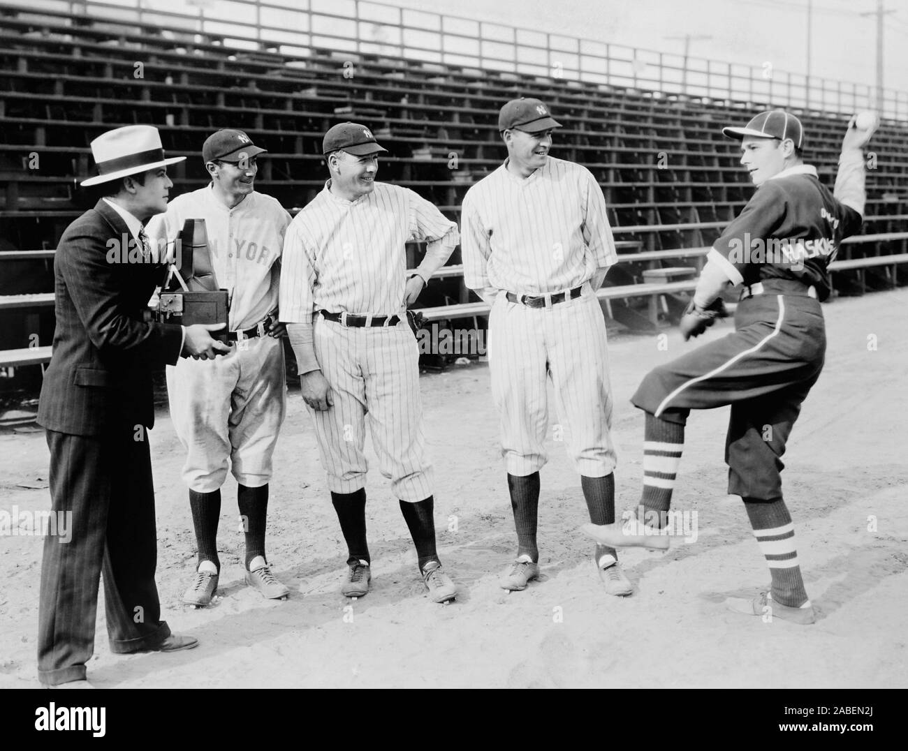 SLIDE, KELLY, SLIDE, rear from left: Tony Lazzeri, Irish Meusel, Bob ...