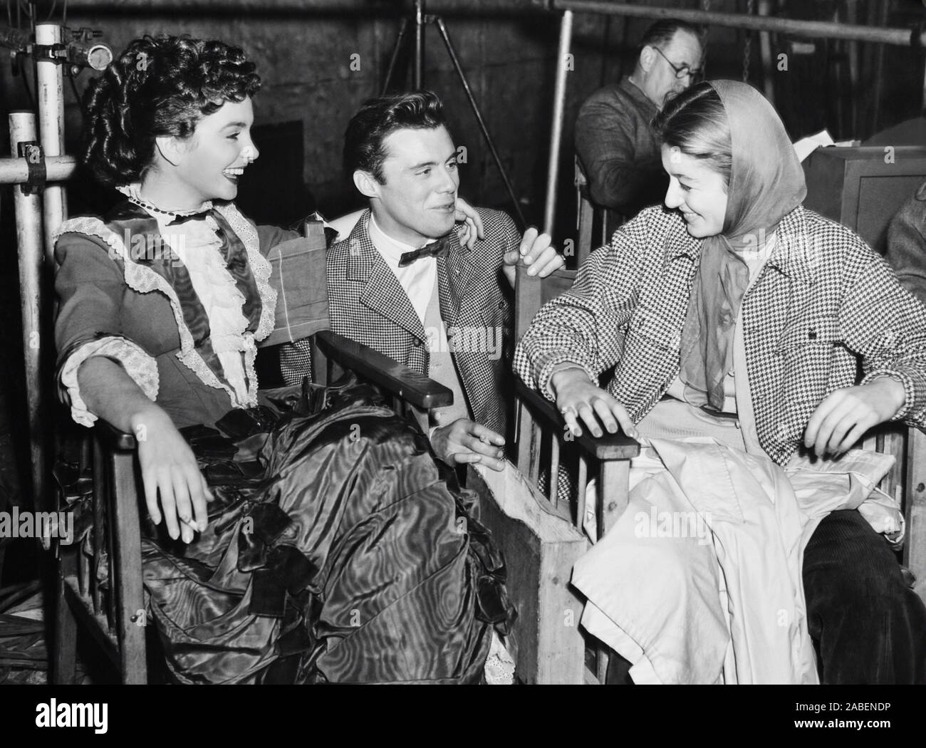 SO LONG AT THE FAIR, from left: Jean Simmons, Dirk Bogarde visited by ...