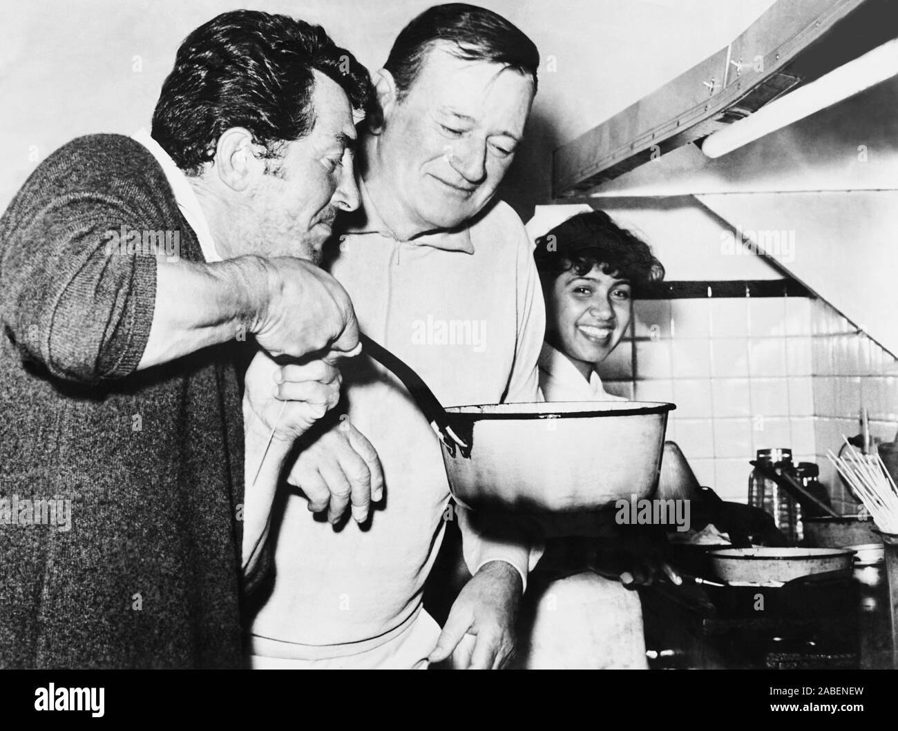 THE SONS OF KATIE ELDER, from left: Dean Martin cooking up some Italian ...