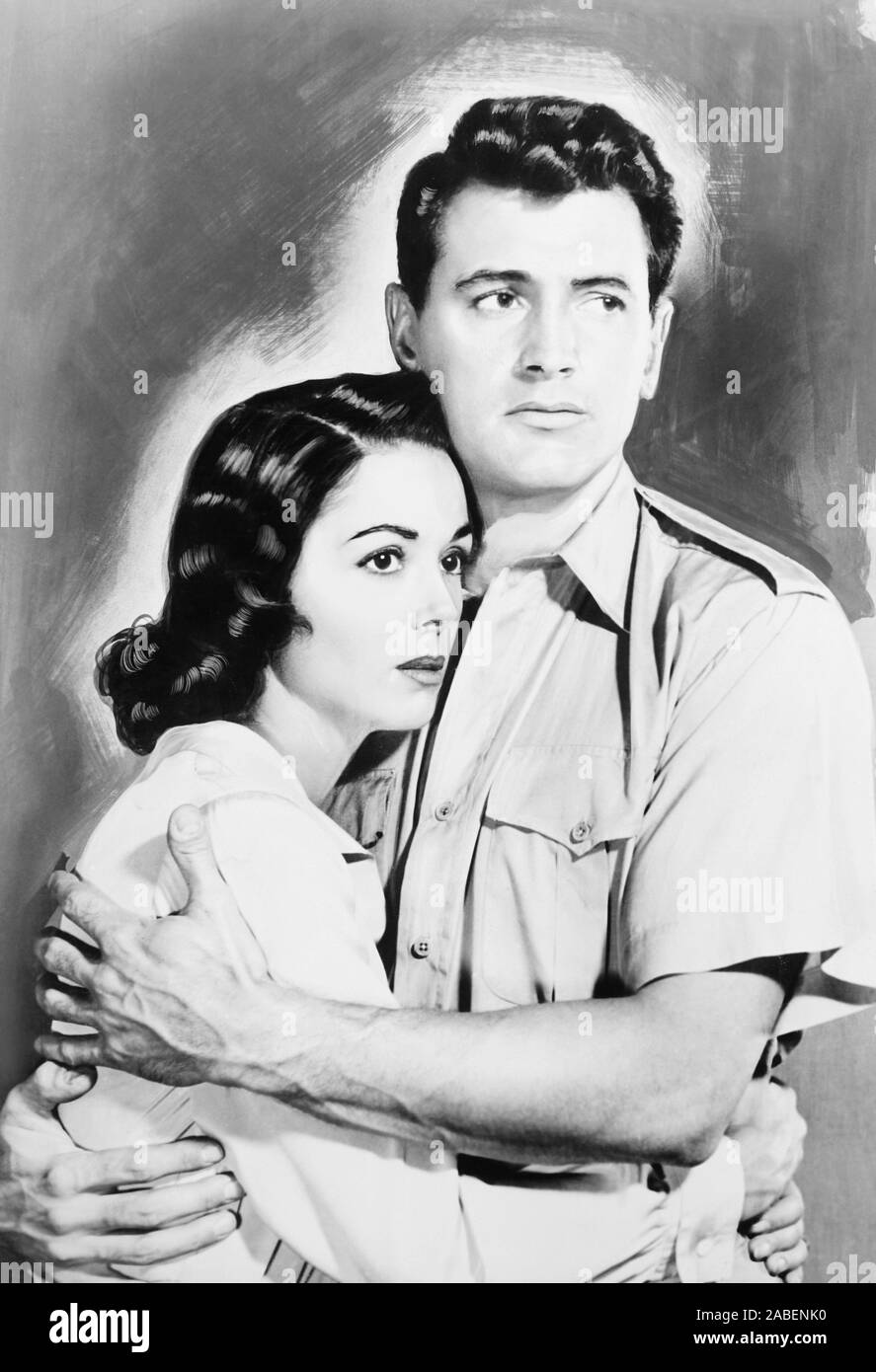 SOMETHING OF VALUE, from left: Dana Wynter, Rock Hudson, 1957 Stock ...