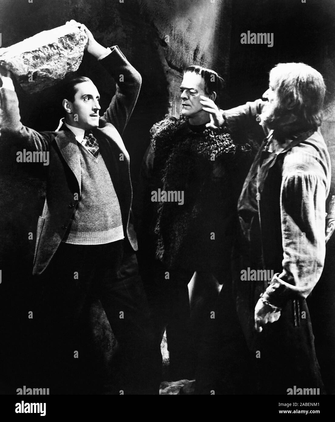 SON OF FRANKENSTEIN, from left, Basil Rathbone, Boris Karloff, Bela ...