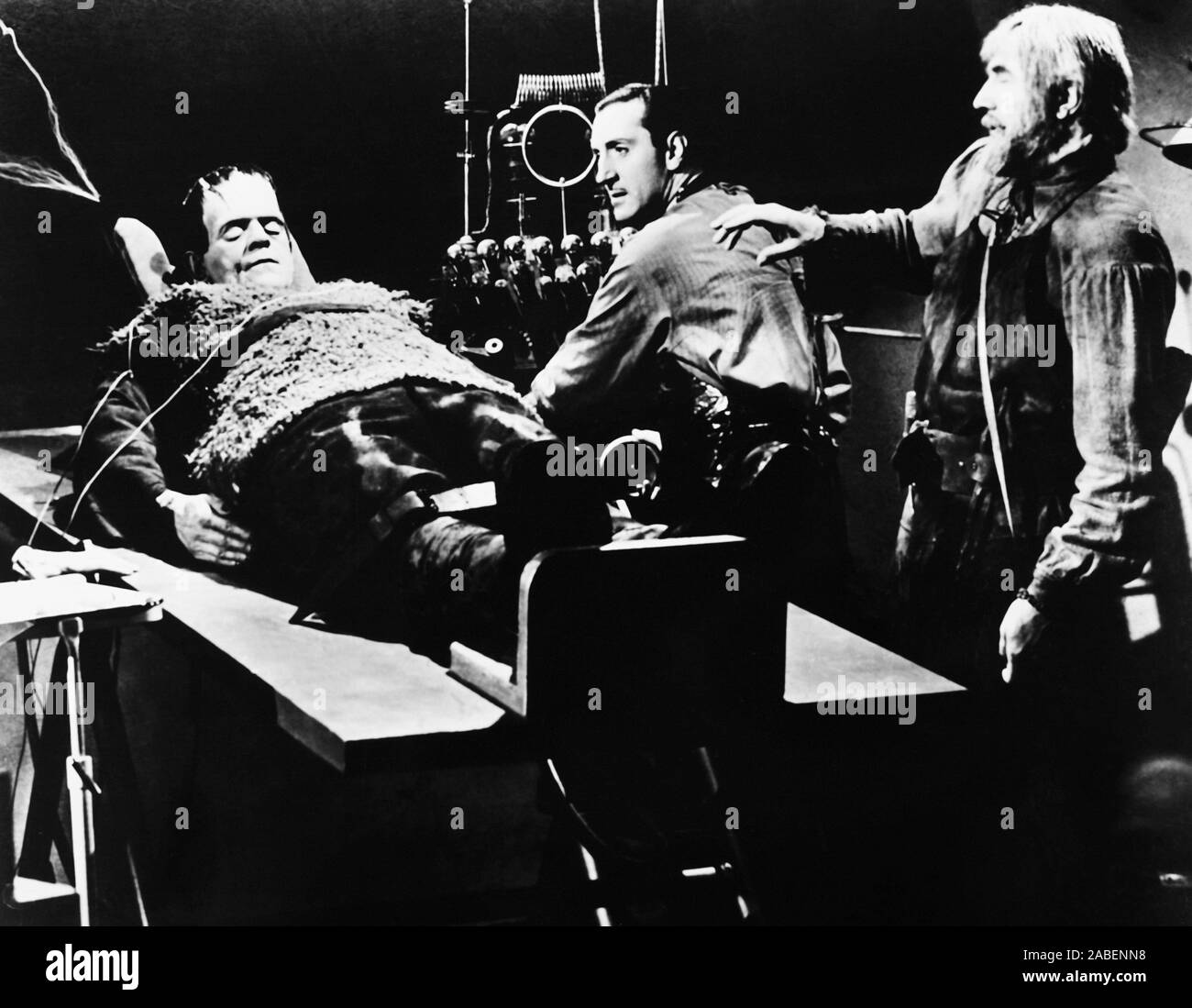 SON OF FRANKENSTEIN, from left, Boris Karloff, Basil Rathbone, Bela ...