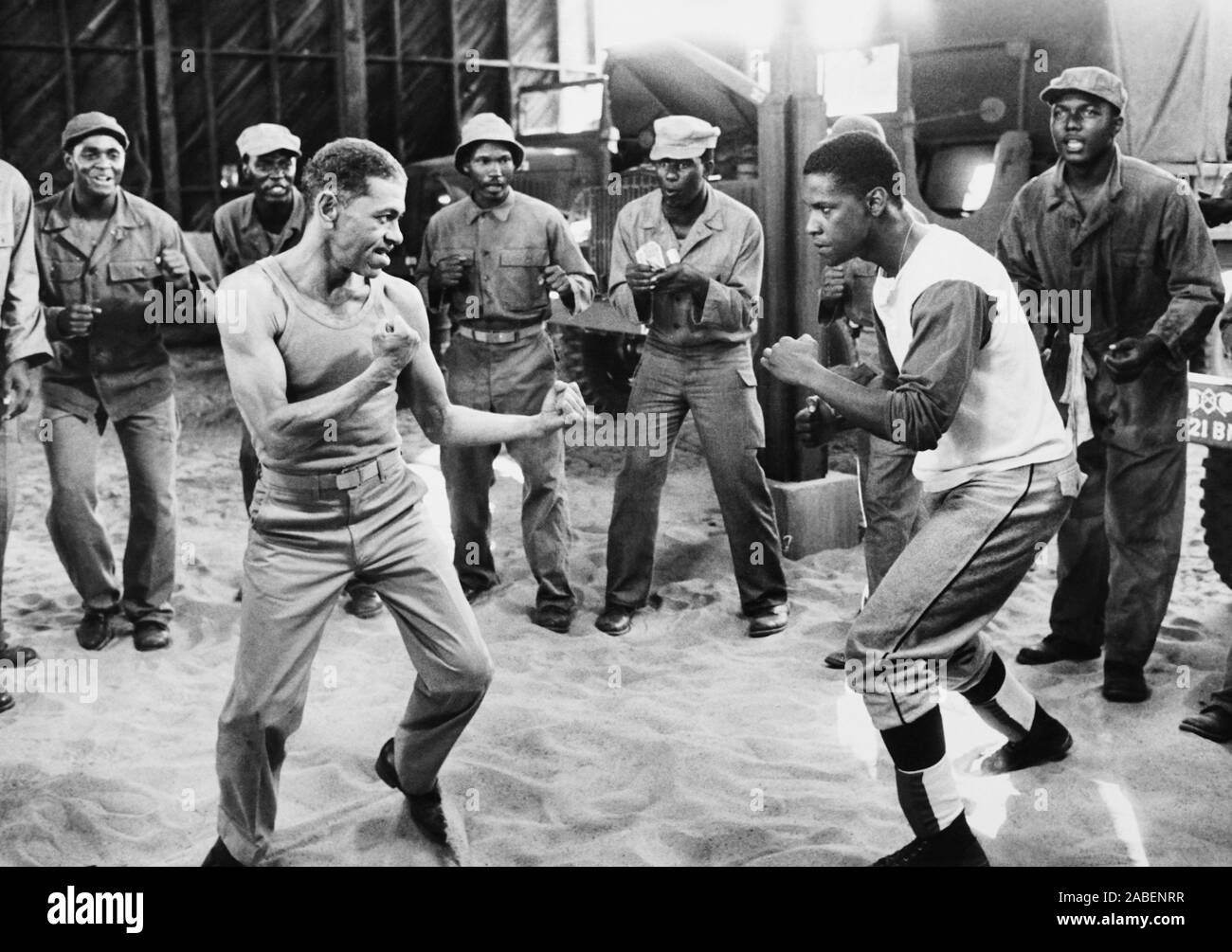 A SOLDIER'S STORY, front from left: Adolph Caesar, Denzel Washington ...