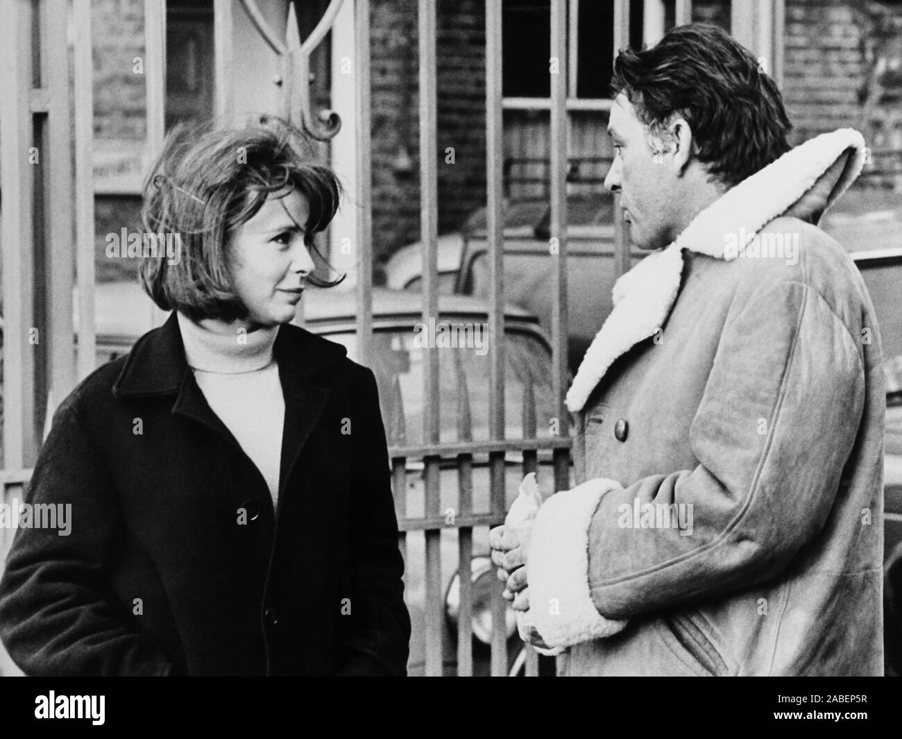 THE SPY WHO CAME IN FROM THE COLD, from left: Claire Bloom, Richard Burton rehearsing on ...