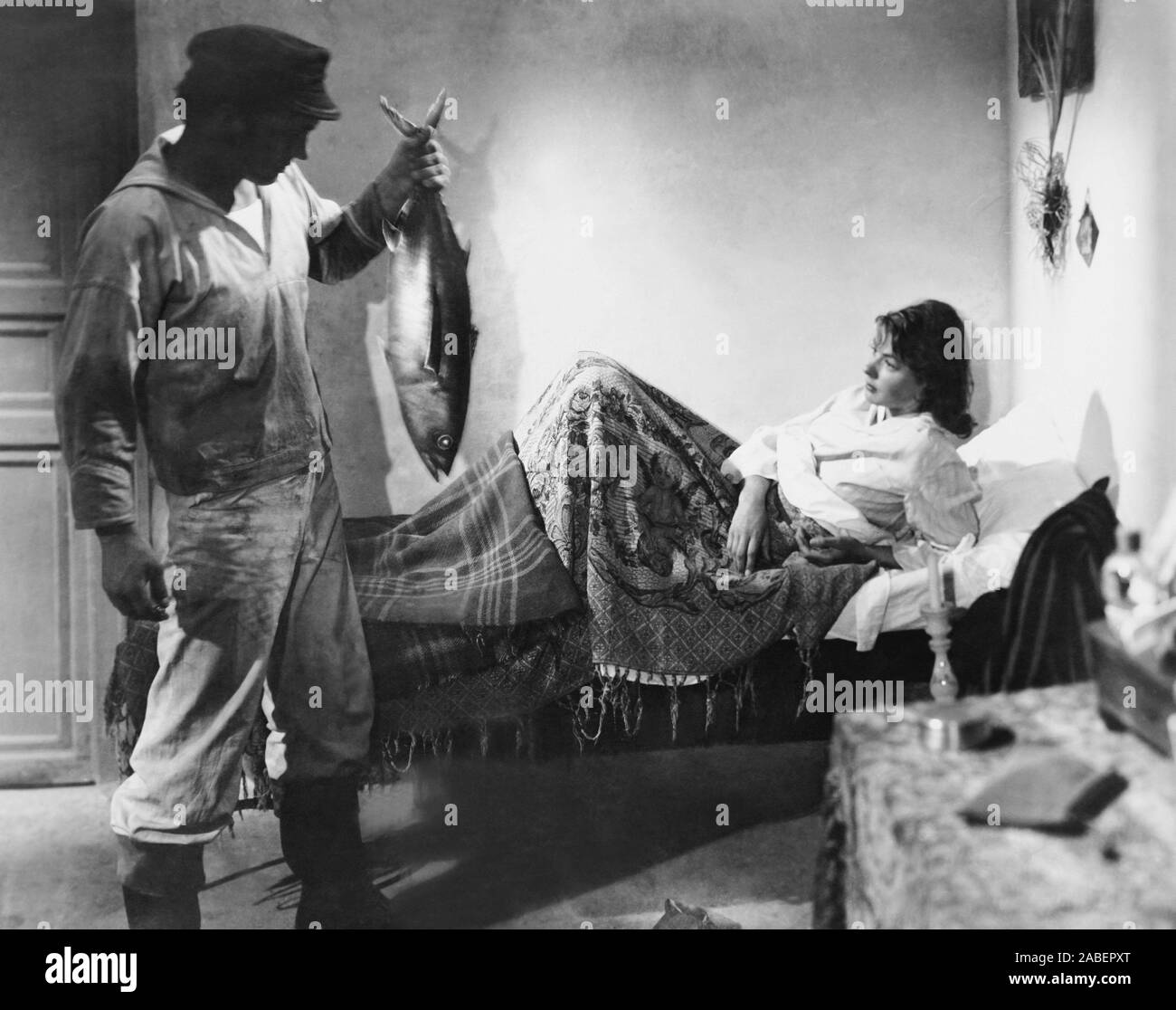 STROMBOLI, from left: Mario Vitale, Ingrid Bergman, 1950 Stock Photo ...