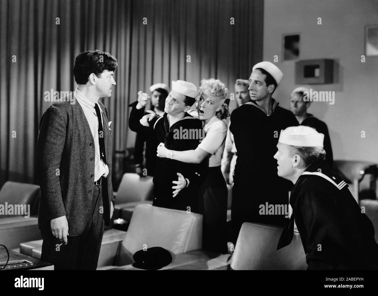 STAR SPANGLED RHYTHM, left: Preston Sturges; center: Eddie Bracken ...
