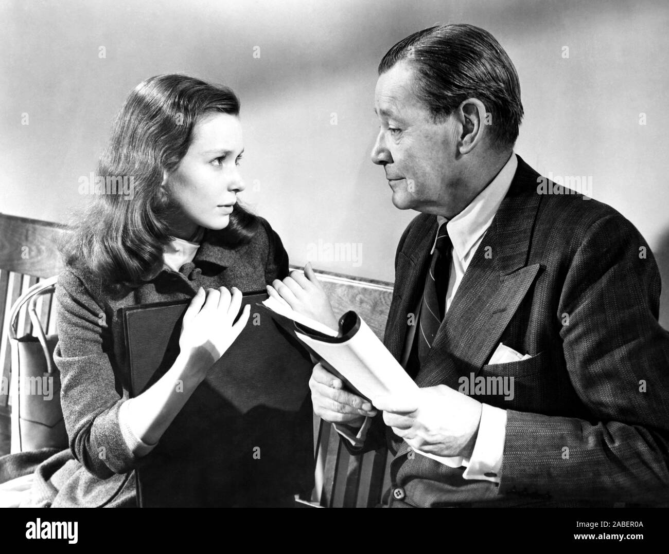 STAGE STRUCK, from left, Susan Strasberg, Herbert Marshall, 1958 Stock ...