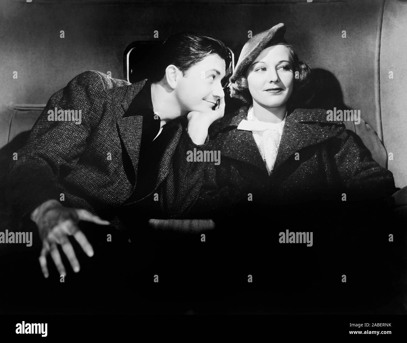 SWORN ENEMY, from left: Robert Young, Florence Rice, 1936 Stock Photo ...
