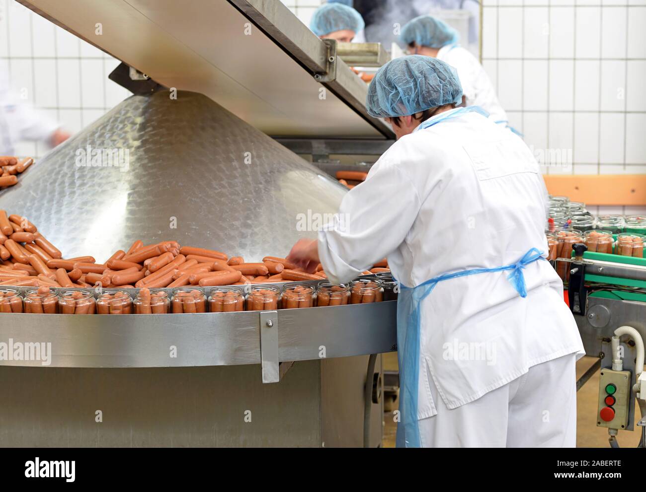 food industry workplace - butchery factory for the production of ...
