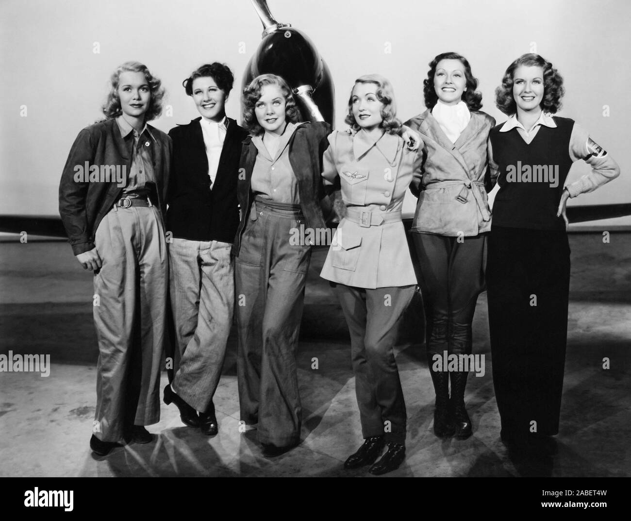 TAIL SPIN, from left: Jane Wyman, Joan Davis, Alice Faye, Constance ...