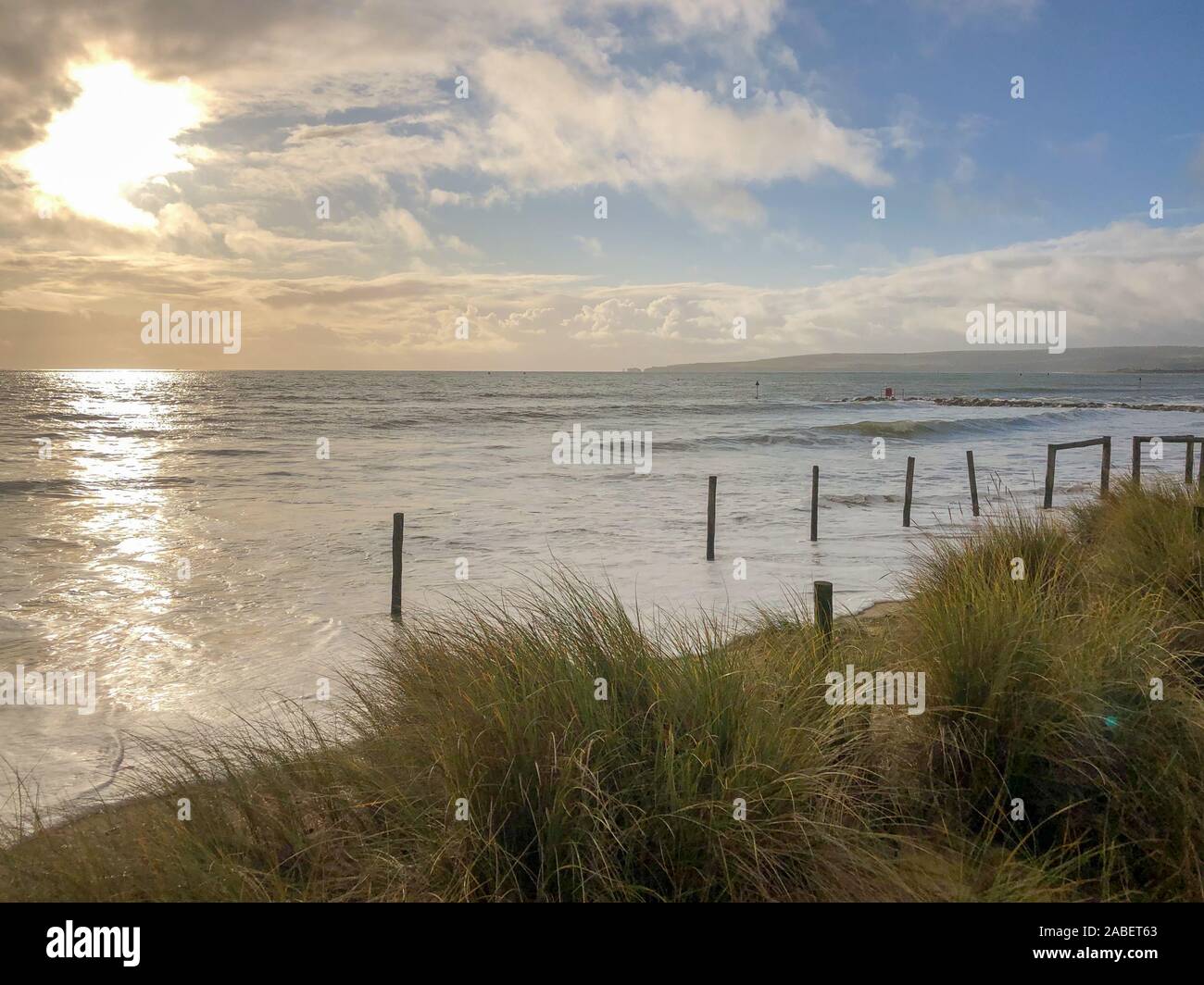 Very high spring tides at Sandbanks Beach Credit Suzanne McGowan ...