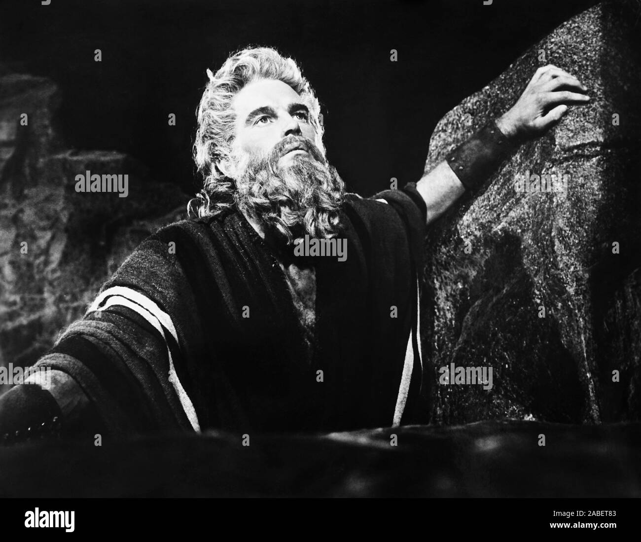 Charlton heston the ten commandments Black and White Stock Photos ...